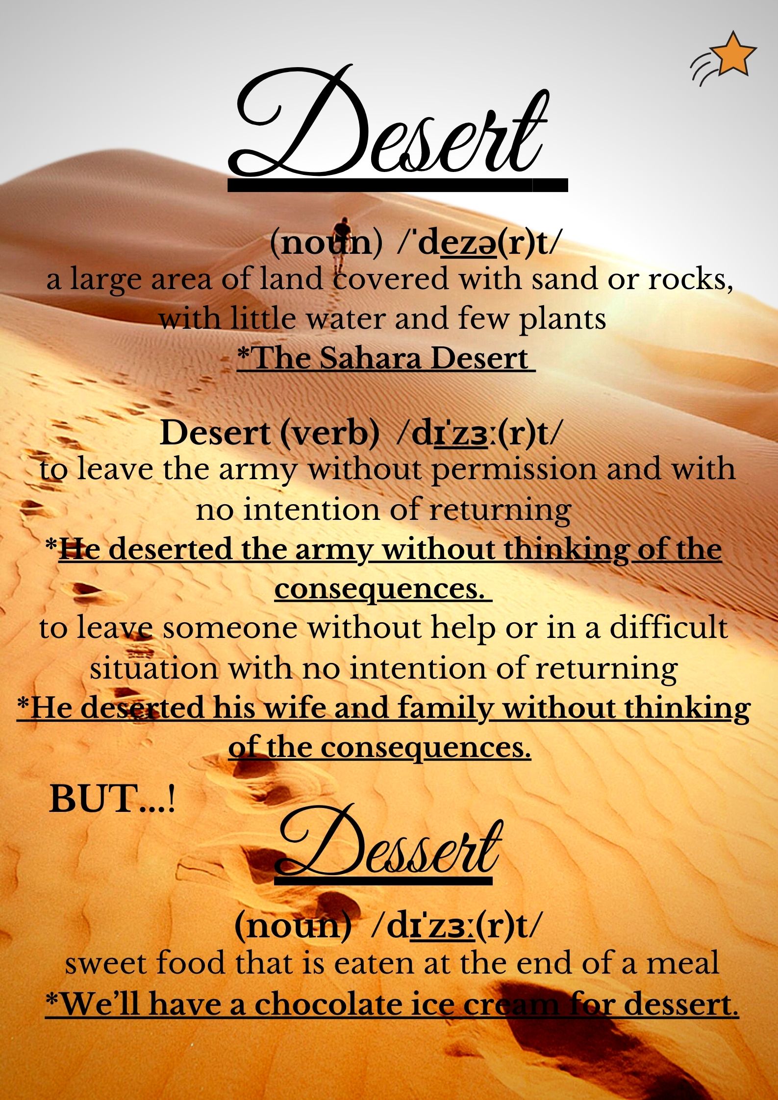 Desert vs Dessert – Easy English by Vesna
