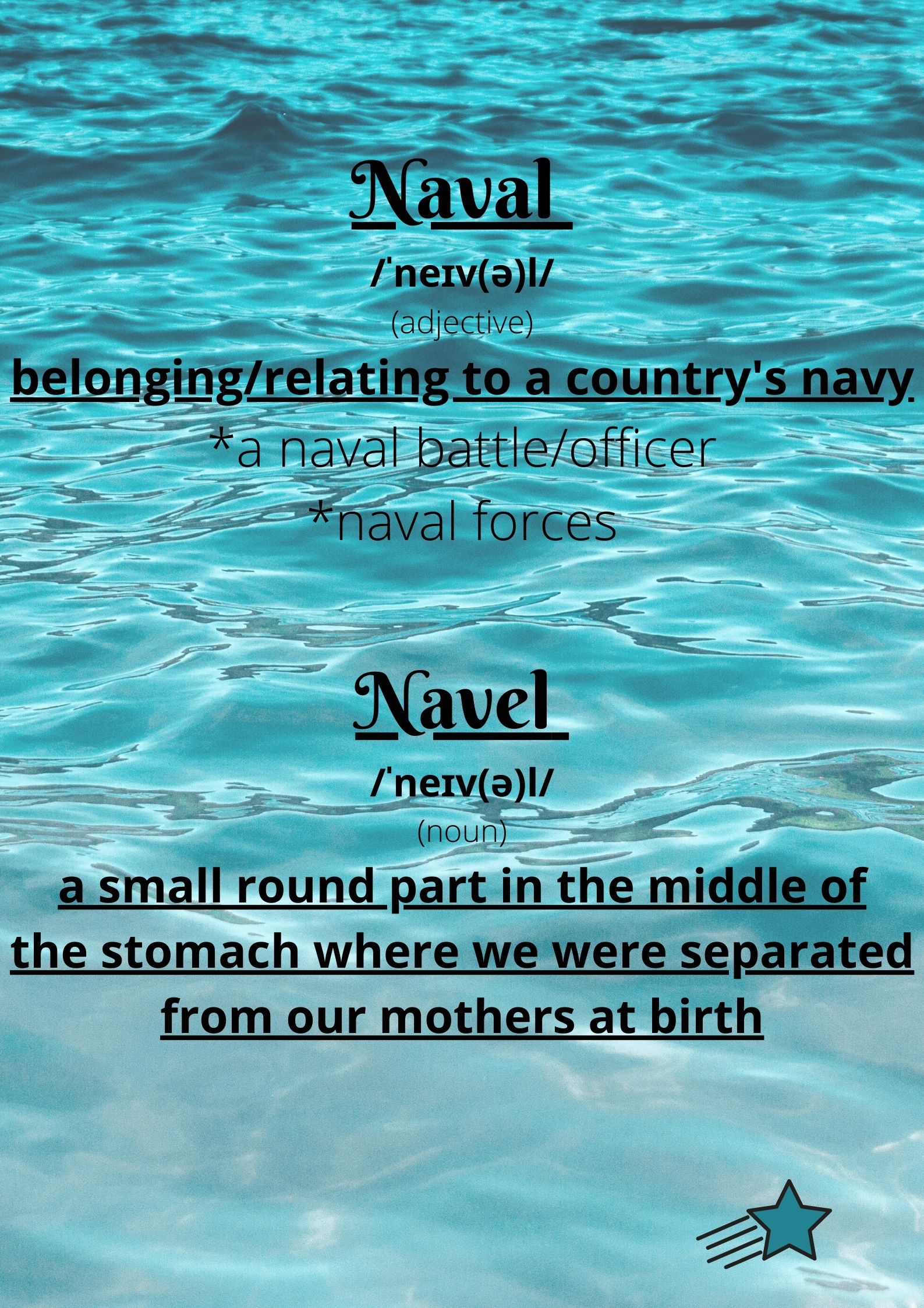 Naval vs Navel – English by Vesna